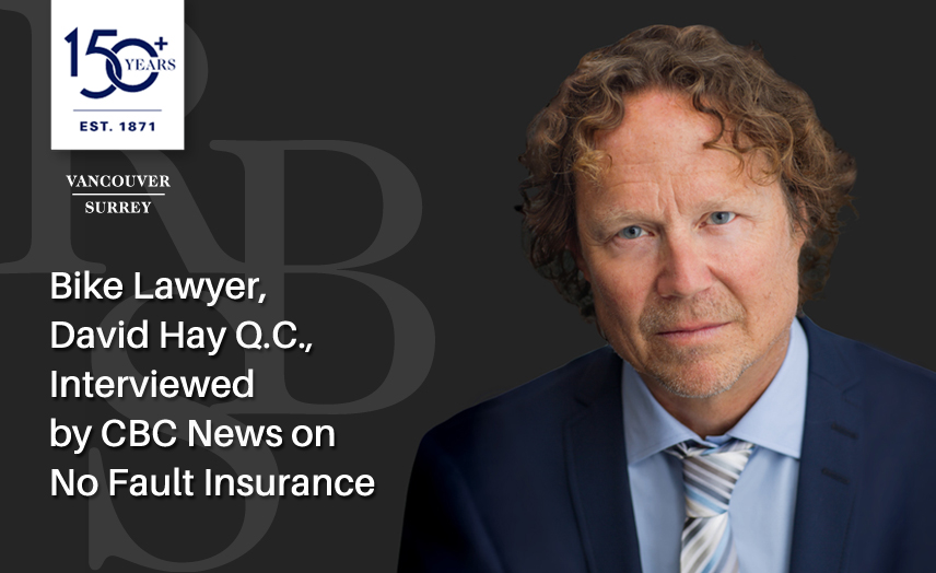 Bike Lawyer, David Hay K.C., Interviewed by CBC News - Richards Buell ...