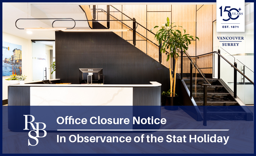 Office Closure for BC Day Long Weekend (Monday, August 1st) - Richards ...