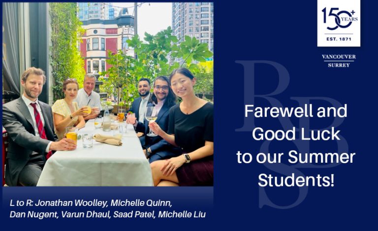 Good Luck to our Summer Students! - Richards Buell Sutton